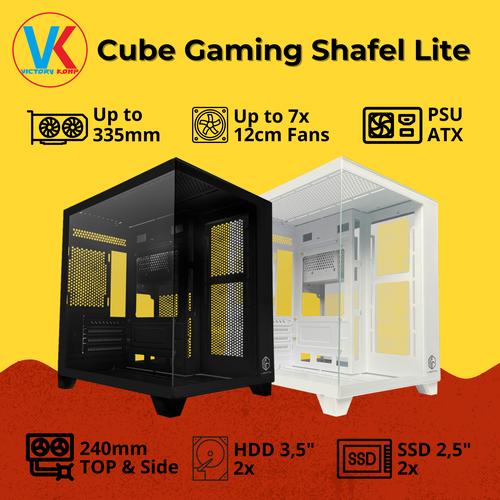 Jual Case PC Cube Gaming Shafel Lite Version mATX Dual Chamber Gaming ...