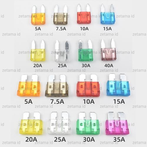 Jual Sekring Mobil Tancap Car Fuse 5A 10A 20A 30A Sekring Tancap Tusuk - 5A KECIL - Jakarta ...