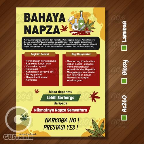 Jual Poster Bahaya Narkoba, Bahaya Napza, Edukasi Laminasi A3+ - Bahaya ...