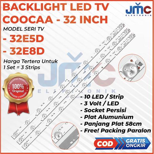 Jual BACKLIGHT TV LED COOCAA 32 INCH 32E8D 32E5D LAMPU BL KOKA COCA 10K 3V - Kota Palembang ...