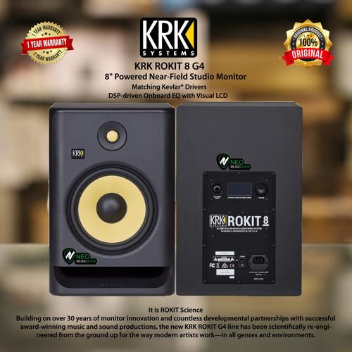 Jual KRK Rokit 8 G4 Studio Monitor Generasi 4 Original Harga Satuan ...