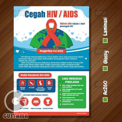 Jual Poster Waspada HIV AIDS, Poster Promosi Kesehatan A3 - Kab. Sukoharjo - Gustama Foto ...