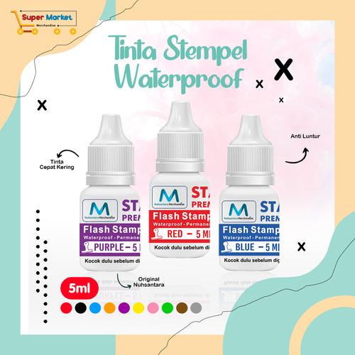 Jual M STAMP INK 100% Tinta Stempel Flash Ink 5ml I Flash Stamp - Abu ...