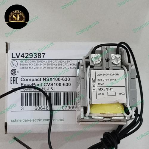 Jual uvr mx shuntrip schneider lv429387 200-240v shunt trip UNTUK CVS ...