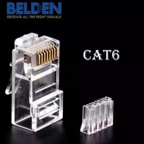Jual Belden Konektor RJ45 CAT6 Connector RJ45 CAT 6 Eceran - Putih ...