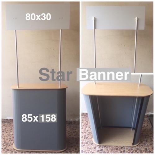 Jual Polycounter B1 (with header) alas kayu | Pop Up Table | Pop Up ...