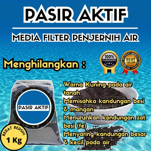 Promo pasir aktif 1 kg penjernih air menghilangkan kandungan besi ...