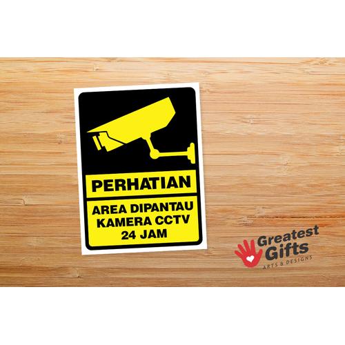 Jual Sticker CCTV Stiker Sign Rambu K3 Kamera Keamanan - Kota Semarang ...