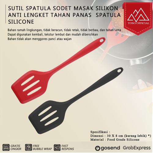 Jual Sutil Spatula Silikon Lubang Sodet Masak Anti Lengket Tahan Panas ...