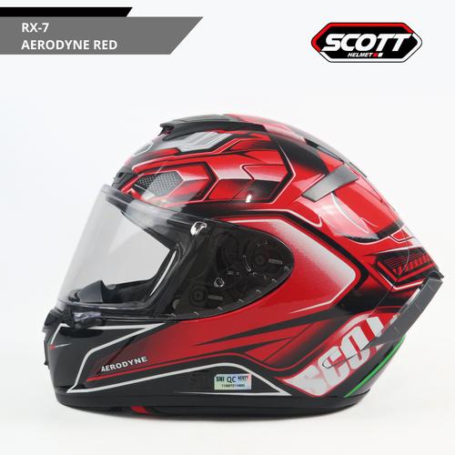 Promo Helm SCOTT RX-7 / Aerodyne Red / Helm Full Face Dewasa / SNI - S ...