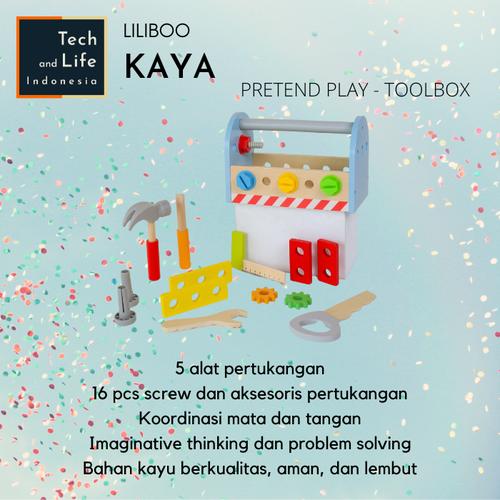 Promo Mainan Edukasi Anak Montessori Kayu Liliboo Kaya Toolbox Pretend ...