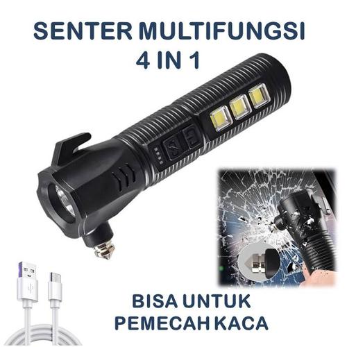 Jual Senter LED Multifungsi Alat SOS Pengaman & Pemecah Kaca - Promo ...