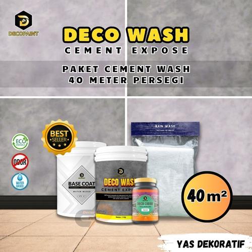Jual Paket Cat Tembok Cement Expose 40 m² | Cat Deco Wash Motif ...