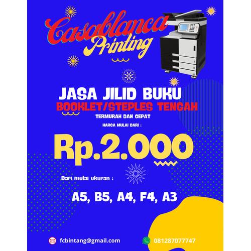 Jual Jasa jilid booklet/steples tengah/buku - A4 BIASA - Jakarta ...