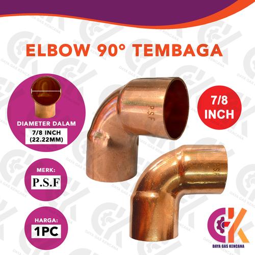 Jual Knee Tembaga 7/8" 90D // PSF Copper Elbow Elbo 90 Derajat ...