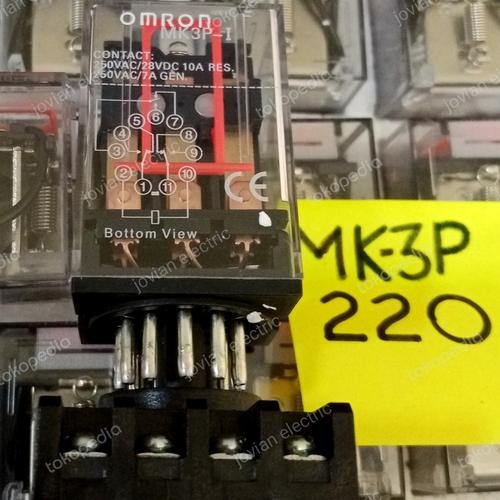Jual set relay Omron mk3p 220 vac 11pin plus soket original - Jakarta ...
