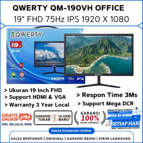 Jual Monitor Qwerty QM 185VH 19 inch LED HD+ HDMI VGA Bergaransi resmi ...