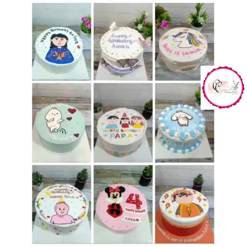 Jual Kue Ulang Tahun Korea / Kue Ultah Custom Karakter / Korean Cake ...