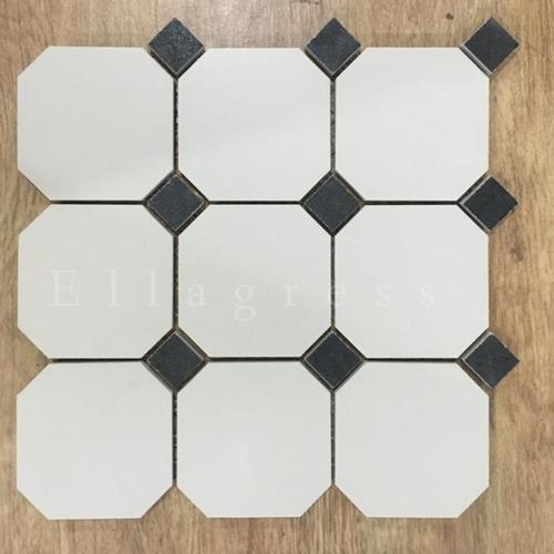 Jual Mosaik Octagon Ellagress Keramik Lantai Dinding Backsplash - Putih ...