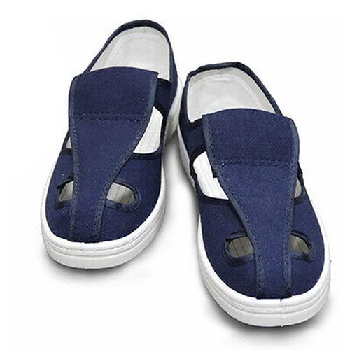 Jual Cleanroom ESD PVC Canvas Butterfly(4 Holes) Shoes, Dark Blue ...