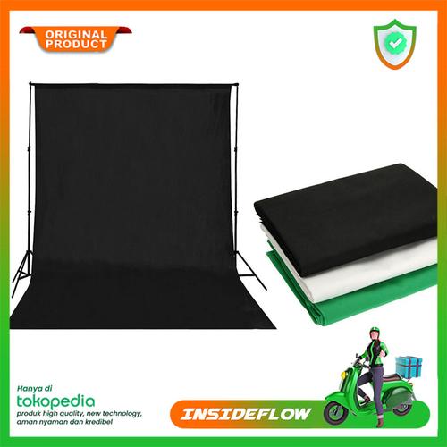 Jual Kain Backdrop Studio Fotografi Background 2x3m - Putih - Hitam ...