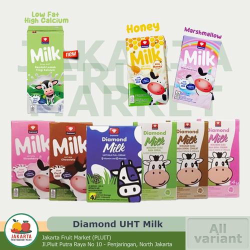 Jual DIAMOND SUSU UHT ALL Honey / Marshmallow / Cereal / Choco / Strawberry - Full Cream, 125ml ...