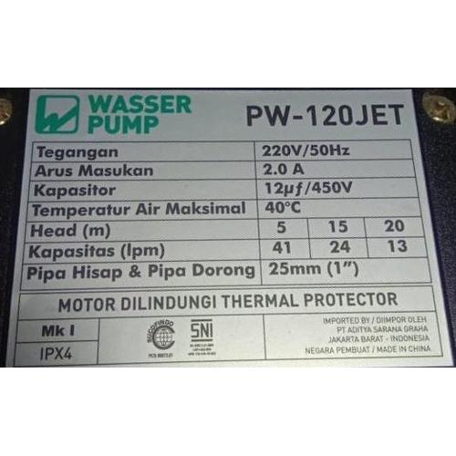 Jual EL Wasser PW 120 JET Pompa Semi Jet Pump - Kota Surabaya - Airy ...