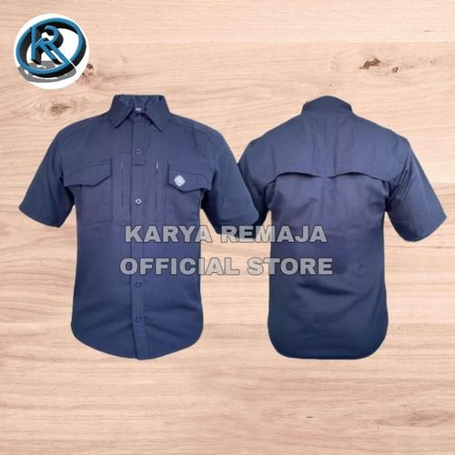 Jual Kemeja Premium KATUN TWILL NAVY Model M-TAC kemeja Pendek Tactical ...