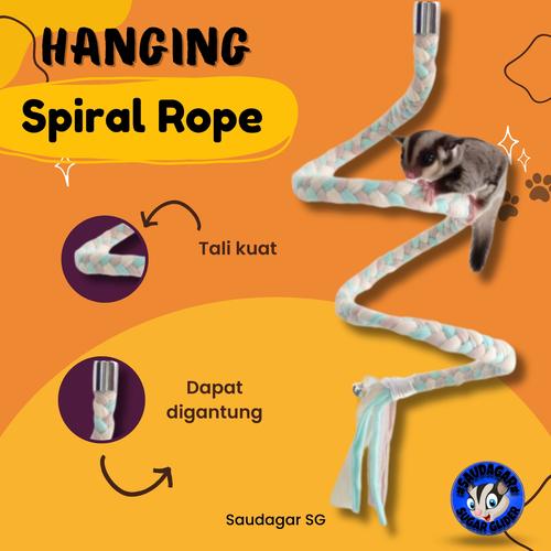 Jual Mainan Spiral Sugar Glider, burung, tupai, Hanging Spiral Rope ...