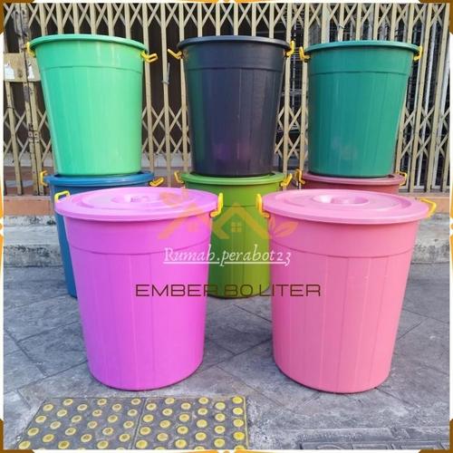 Jual Ember Air Plastik + Tutup 80 Liter Warna / Ember Plastik Besar Jumbo - Hijau Tua/Muda, X ...