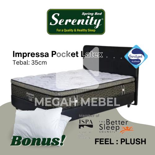Jual Serenity Spring Bed Impressa Pocket Spring LATEX - Full Set ...