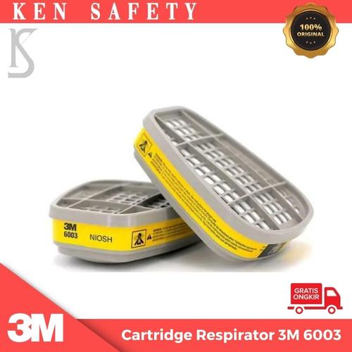 Jual 3M 6003 Cartridge Filter Masker Complete Set Acid Gas Respirator 1 ...