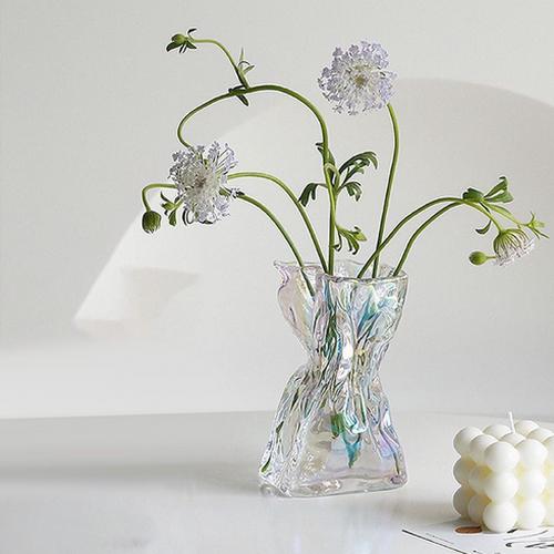 Jual Vas Bunga Kaca Wadah Tanaman Modern Rangkaian Bunga Warna Putih ...