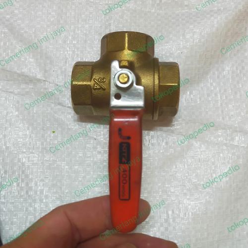 Jual Ball Valve Kitz Kuningan 3 way 3/4" inch / Stop Kran 3 Jalur Arah DN20 - Jakarta Barat ...