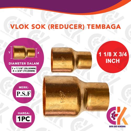 Jual Vlok Sok 1 1/8" x 3/4" Inch // PSF Reducer Pipa Tembaga - Jakarta ...