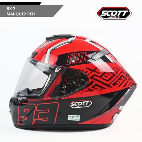 Promo Helm SCOTT RX-7 / Marquez Red / Helm Full Face Dewasa / SNI - S ...