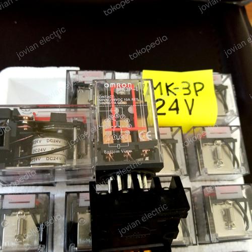 Jual set relay Omron mk3p 24vdc 11pin plus soket original - socket ...