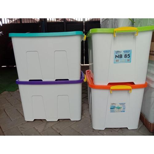 Jual Box Container Plastik NOBU 85 Liter TUTUP WARNA - BOX PUTIH ...
