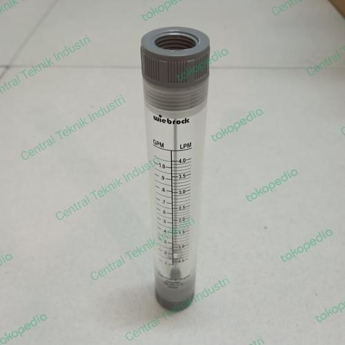 Jual Flow Meter / Rota Meter Water Tube Drat 1" inch 225 LPM 60 GPM ...