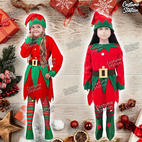 Jual Kostum Red Santa Elf / Peri Kurcaci Merah Natal Christmas anak ...