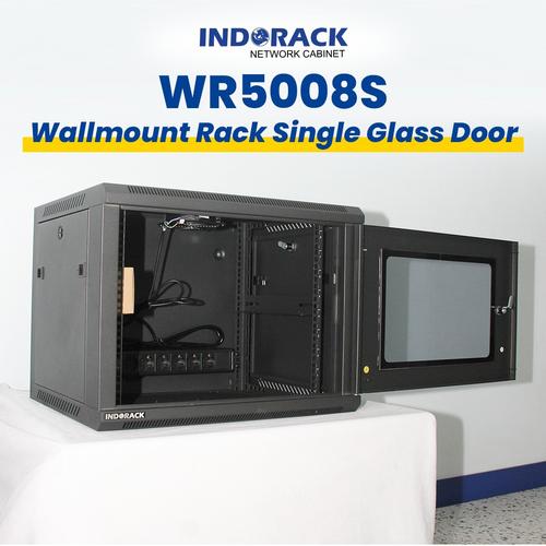 Jual Wallmount Rack INDORACK Single Door Rak Server 8U Depth 500mm ...