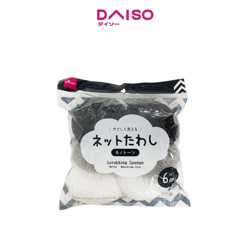 Jual Daiso Scrubbing Sponge -Netted - Monochrome Color - 6 pcs ...