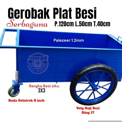 Promo gerobak besi serbaguna - Kota Bandung - 49 Roda | Tokopedia
