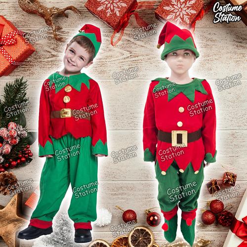 Jual Kostum Red Santa Elf / Peri Kurcaci Merah Natal Christmas anak ...