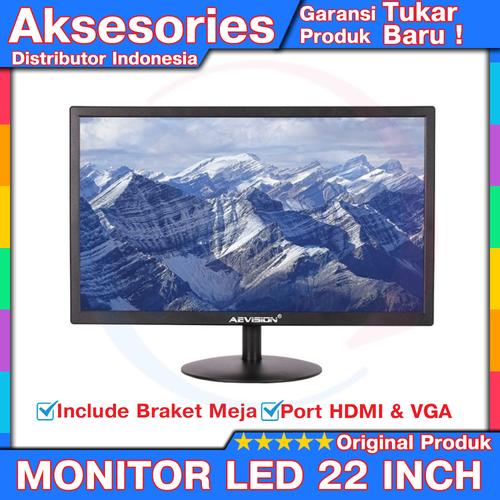 Jual Monitor Led 22 Inch FULL HD Include Braket Cocok Untuk Gaming ...