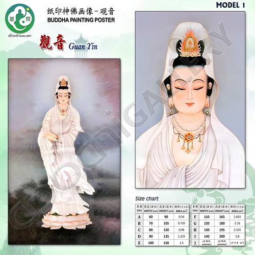 Jual Lukisan dinding / dekorasi cina/ poster dewa/ altar buddha - Kwan ...