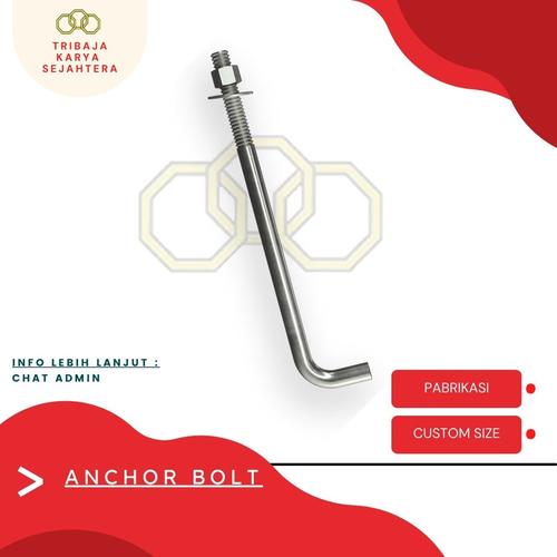 Jual Anchor Bolt L Beton (ST37) 5/8" x 600 x 100 (Custom Size) / Angkur ...