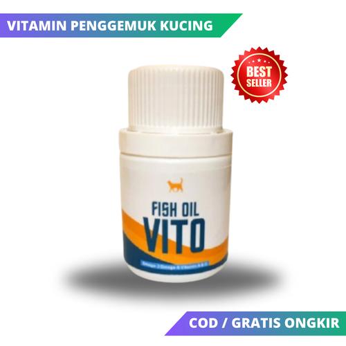 Jual Penggemuk kucing Vito Fish Oil Minyak ikan plus vitamin bulu ...