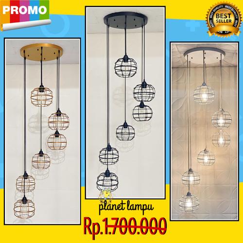 Jual Lampu gantung hias hitam putih gold besi Ruang tamu Vintage ...