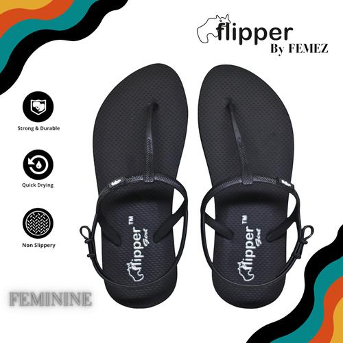 Promo Original Sandal Jepit Wanita Flipper By Femez Feminine Hitam Full ...